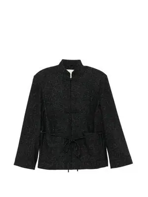 SAMUEL GUÌ YANG Frog-fastening Drawstring Jacket - Grey