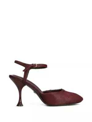 Lola Cruz Nami Buckled Pumps - Red