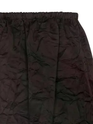 Carven Crinkled-effect A-line Midi Skirt - Brown