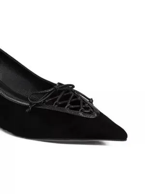 Lola Cruz Daniela Lace-up Pointed-toe Pumps