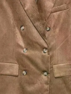 SOLOTRE Double-breasted Corduroy Blazer