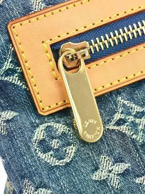 LOUIS VUITTON 2005 Denim Baggy Gm Monogram Shoulder Bag - Blue
