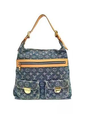 LOUIS VUITTON 2005 Denim Baggy Gm Monogram Shoulder Bag - Blue