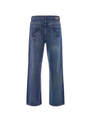 Off-White Arrows-print Jeans - Blue