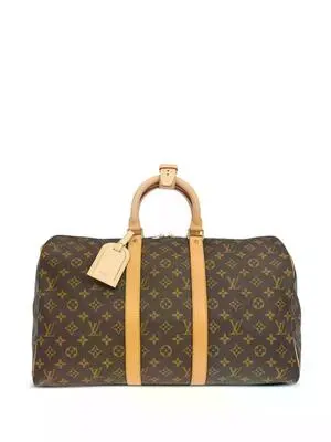 LOUIS VUITTON Monogram Keepall 45 Luggage Bag - Brown