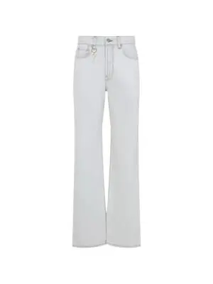 Carven Key-charm Straight-leg Jeans - Grey