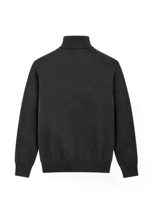 Canali Roll-neck Knitted Sweater - Grey