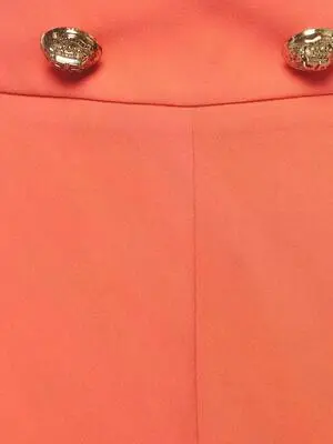 Elisabetta Franchi Button-embellished Crepe Trousers