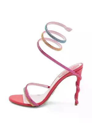 Rene Caovilla Cleo Rhinestone-embellished Sandals - Pink