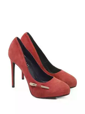 LORIBLU Platform Suede Pumps