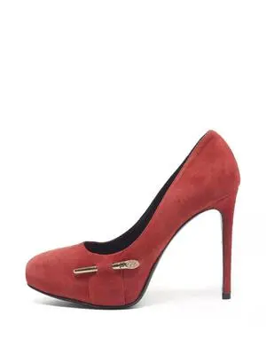 LORIBLU Platform Suede Pumps - Red