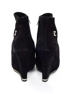 LE SILLA Pin-embellished Wedge Ankle Boots - Black