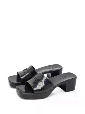 Gucci Logo Platform Sandals
