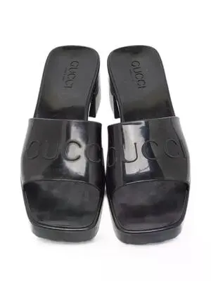 Gucci Logo Platform Sandals