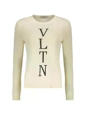Valentino Garavani Long-sleeves Cotton Sweater - Neutrals