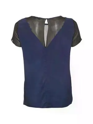 Sandro Mesh-inset Silk Blouse