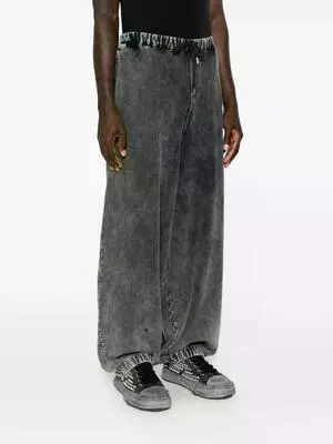 Mihara Yasuhiro Bleached Wide-leg Track Pants