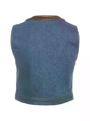 Sandro Portland Leather-trim Top