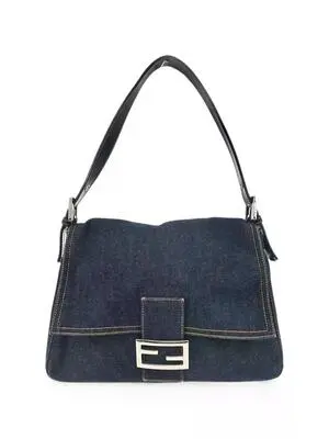 Fendi Mamma Baguette Tote Bag - Blue