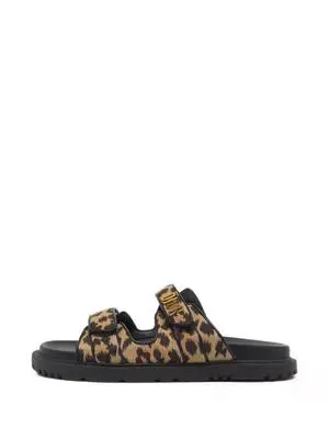 Dior Dioract Patterned Flat Sandals - Neutrals