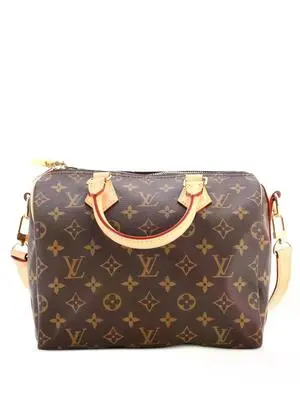 LOUIS VUITTON Speedy Bandouliere Bag Monogram Canvas 25 Satchel - Brown