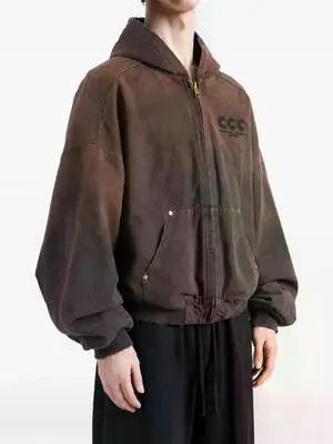 WILLY CHAVARRIA Quilted Juggernaut Logo-embroidered Hooded Jacket