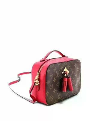 LOUIS VUITTON Saintonge Handbag Monogram Canvas With Leather Crossbody Bag - Pink