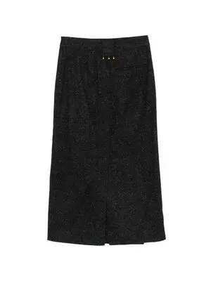 SAMUEL GUÌ YANG Button-detail Wrap Skirt - Grey