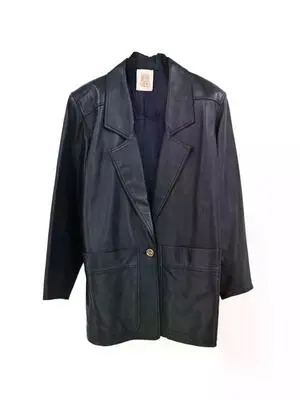Loewe Anagram-button Notched-lapel Jacket - Blue