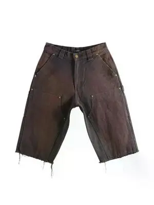 WILLY CHAVARRIA Raw-cut Carpenter Trousers - Brown