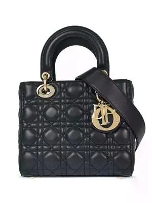 Dior Small Lady Cannage Tote Bag - Black