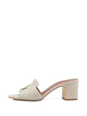 Loro Piana Summer Charms Walk Suede Sandals - Neutrals