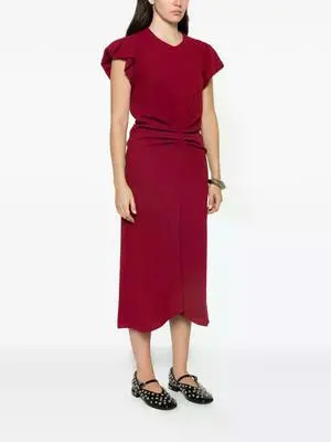 Isabel Marant Étoile Terena Gathered Cap-sleeve Midi Dress