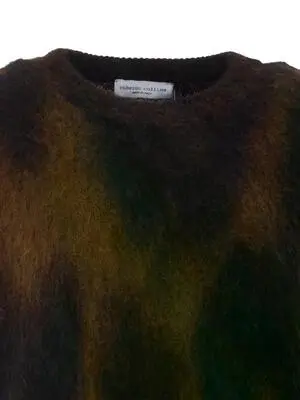 ROBERTO COLLINA Abstract-pattern Long-sleeve Sweater - Brown