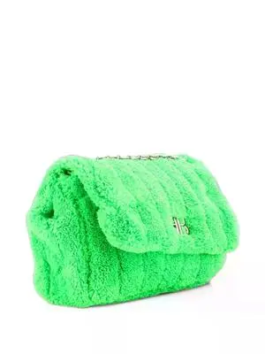 Balenciaga Monaco Chain Flap Quilted Terry Cloth Mini Shoulder Bag