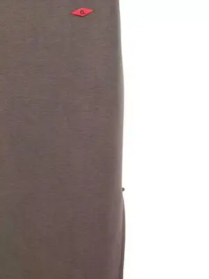 SAMUEL GUÌ YANG Logo-patch Side-slit Skirt