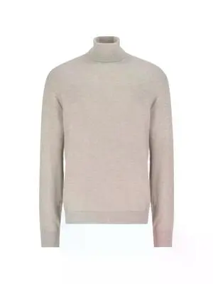 Zegna Roll-neck Knitted Sweater - Neutrals