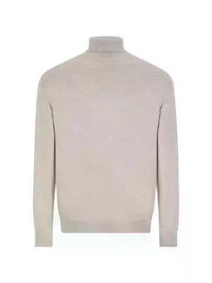 Zegna Roll-neck Knitted Sweater - Neutrals