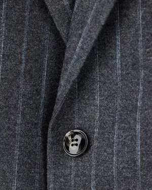 Giorgio Armani Single-breasted Suit In Pinstriped Wool Flannel