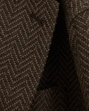 Giorgio Armani Single-breasted Upton Jacket In Wool With Chevron Motif