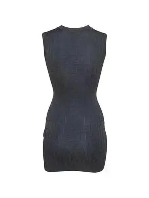 Fendi Ff Monogram Sleeveless Mini Dress