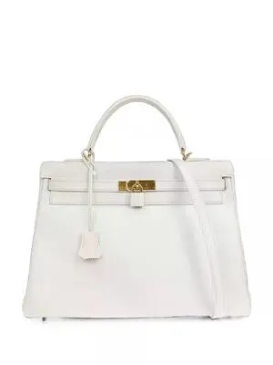 Hermès 35 Kelly 35 Retourne Tote Bag - White