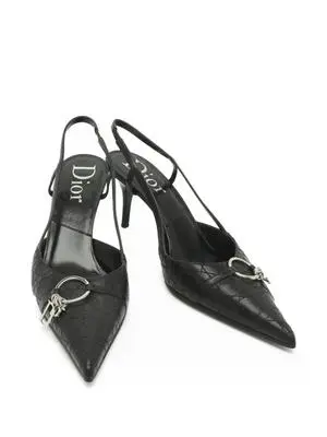 Dior Cannage Quilted Slingback Sandals