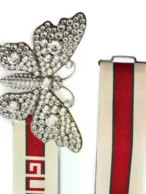 Gucci Crystal-embellished Butterfly Belt