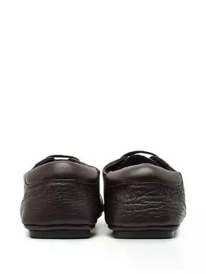 FERRAGAMO Gancio Leather Sneakers - Brown