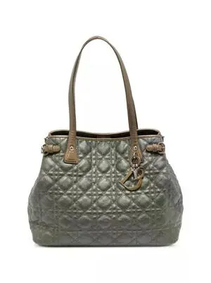 Dior 2010 Small Panarea Cannage Tote Bag - Grey