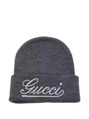 Gucci Logo-embroidered Knitted Beanie Hat