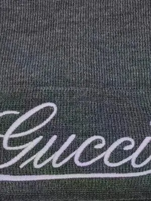Gucci Logo-embroidered Knitted Beanie Hat