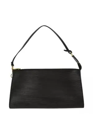 LOUIS VUITTON 24 Épi Pochette Accessoires Hand Bag - Black