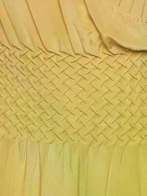 BOSS Smocked-waistband Midi Dress